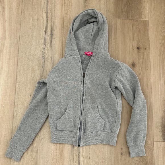 Butter | Shirts & Tops | Butter Grey Zip Up Hooded Sweatshirt With ...